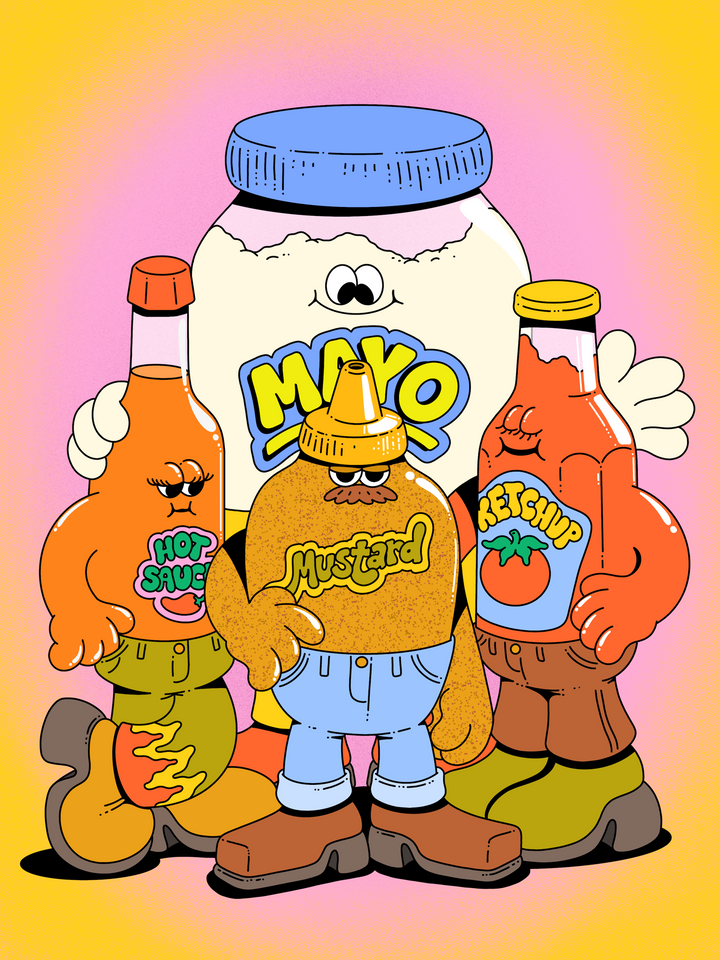 'Condiment Crew' Poster – Lauren Martin Studio