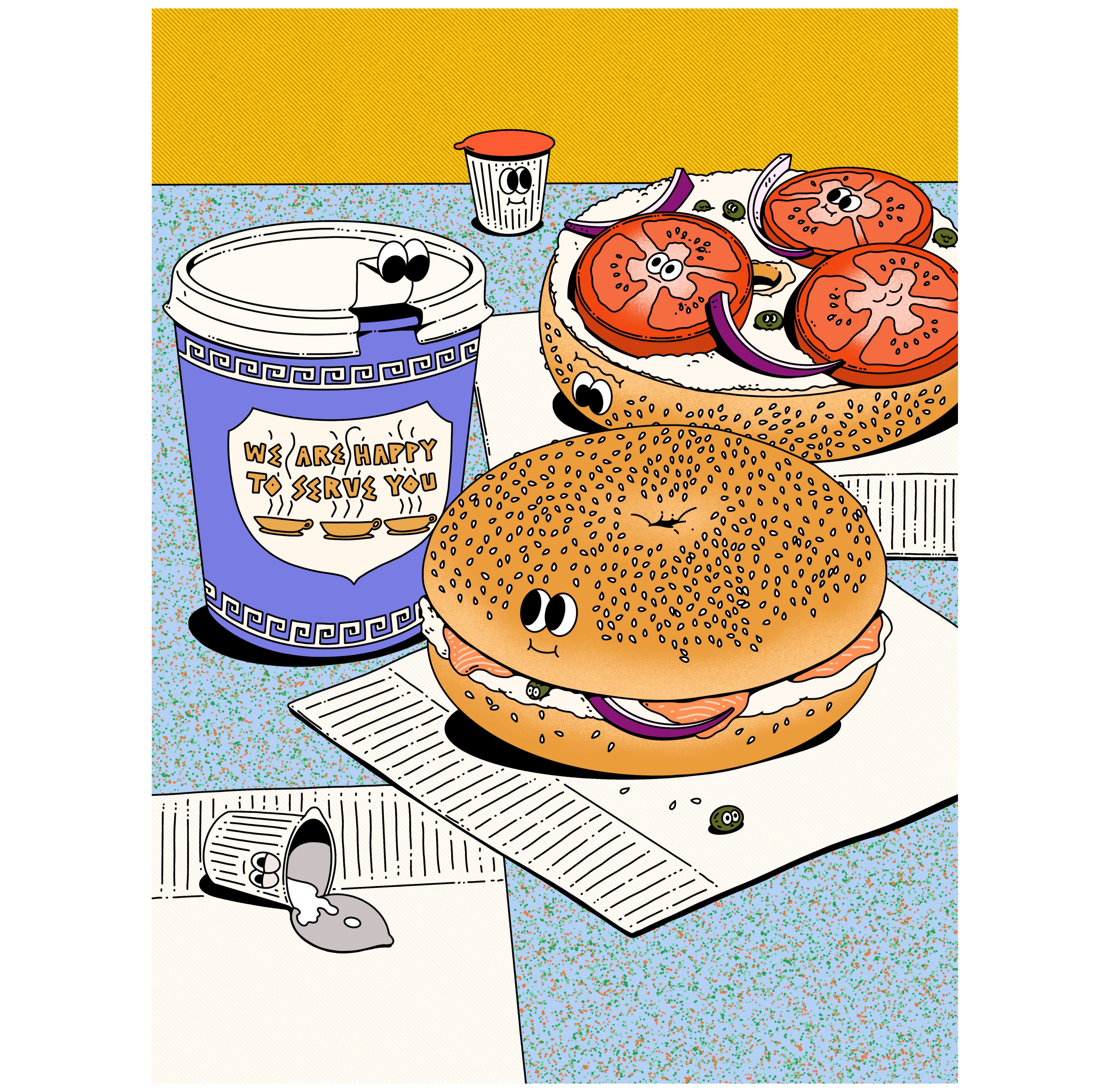 "Bagel Time" Print – Lauren Martin Studio